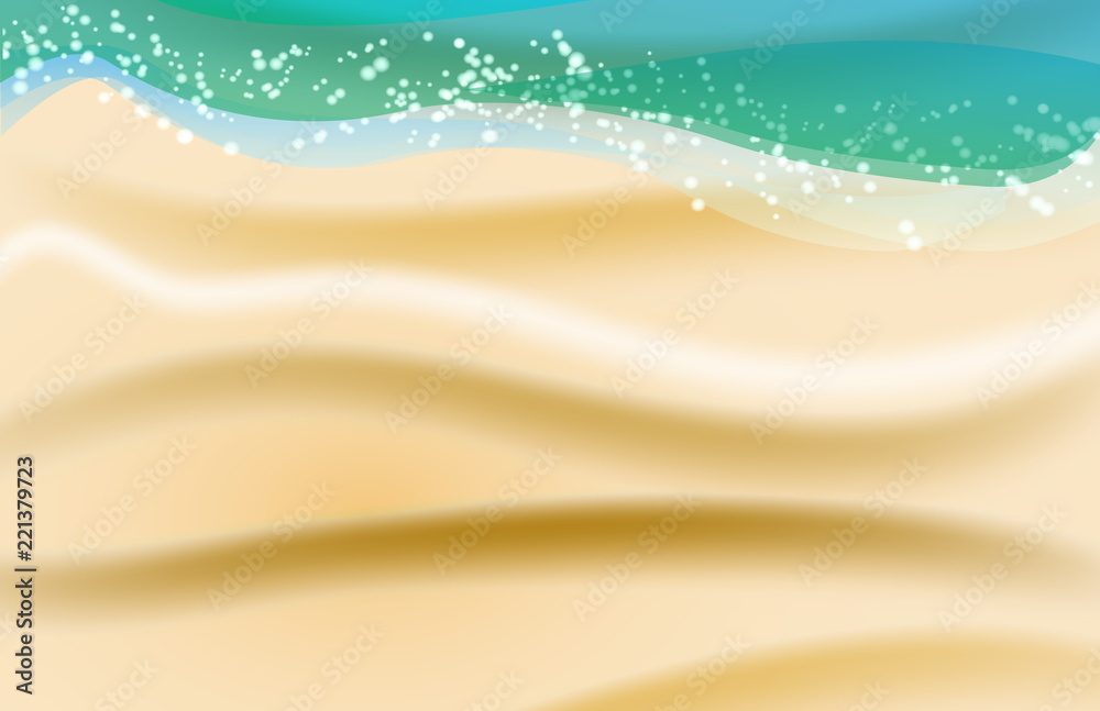 Summer background with beach sand and sea. Sand and sea vector ...