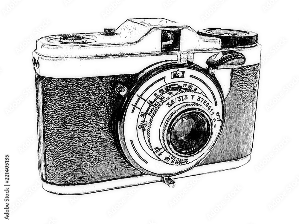 Fotoapparat Stock-Illustration | Adobe Stock