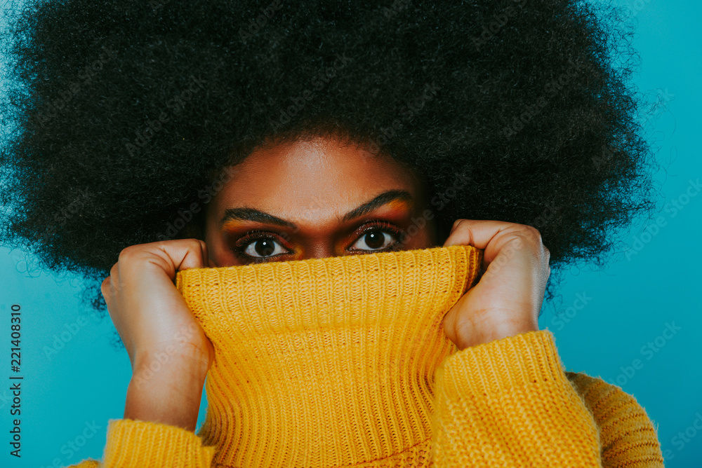 Beautiful african woman studio portraits, concept about lifestyle and ...