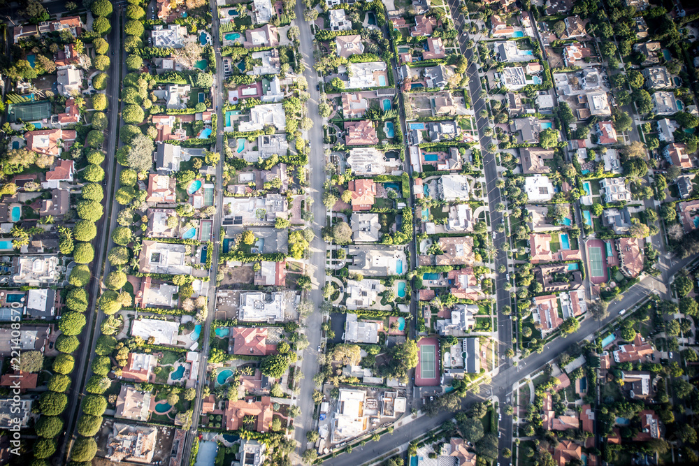 Beverly hills aerial view Stock Photo | Adobe Stock