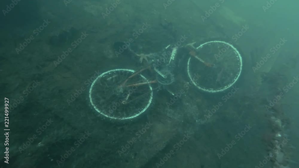 Vidéo Stock Garbage dump underwater in Norwegian Sea in the fjord ...