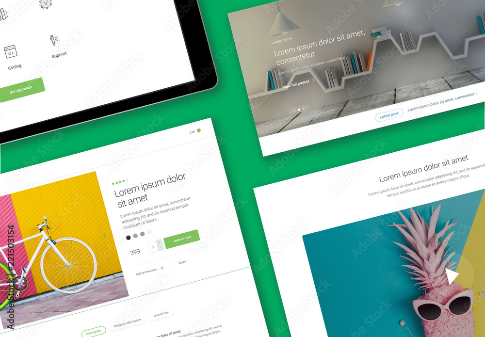 Modular Web Components Set Stock Template | Adobe Stock