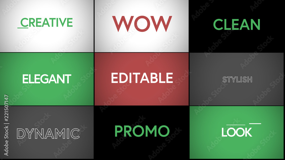 Clean Promo Title Stock Template | Adobe Stock