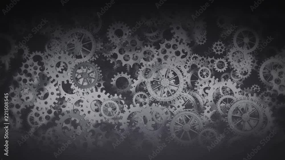 Mechanical and Technology Background, with rotating Gears. The File is ...