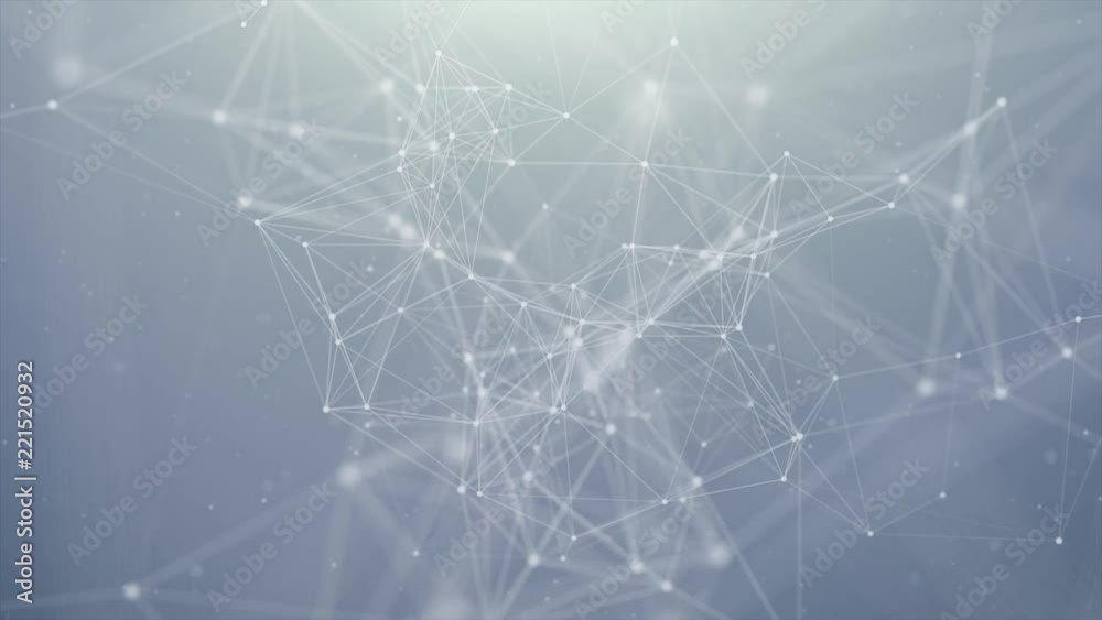 170. Abstract Futuristic Geometric Plexus Digital network of blue dot ...