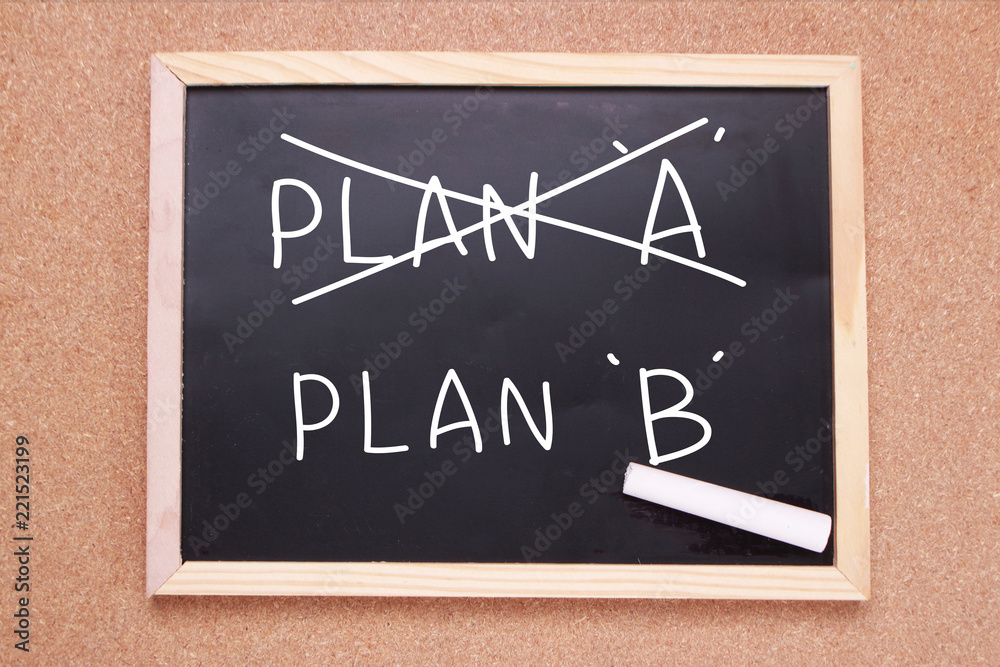 Plan A and B, Motivational Words Quotes Concept Stock Photo | Adobe Stock