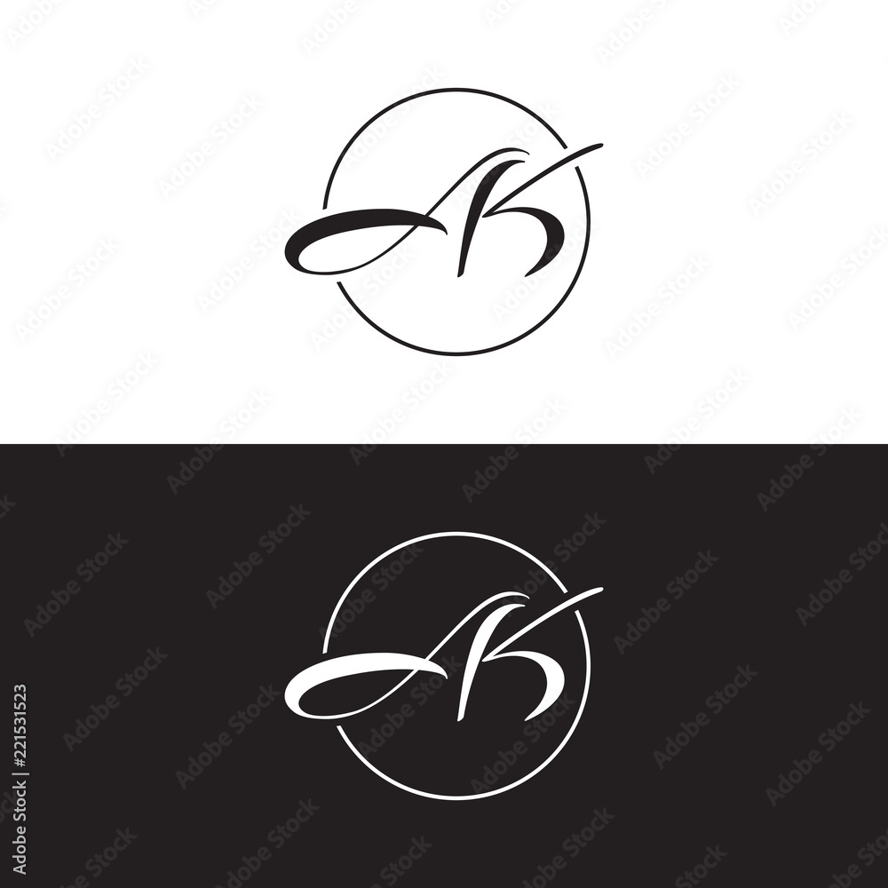 letter ak logo circle Stock Vector | Adobe Stock