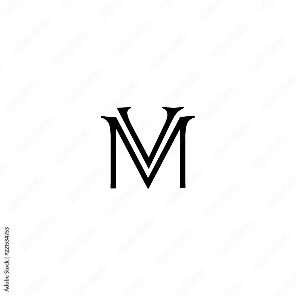 letter vm logo vector Stock Vector | Adobe Stock