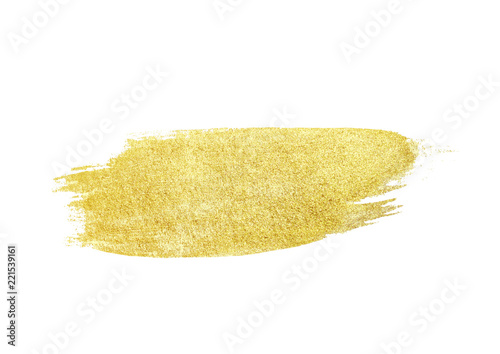 gold paint smear stroke stain. Abstract gold glittering textured art ...