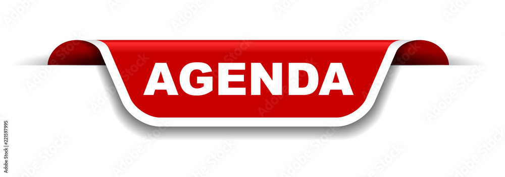 red and white banner agenda Stock Vector | Adobe Stock
