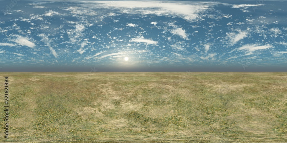 Panorama of landscape. Environment map. HDRI . equidistant projection ...