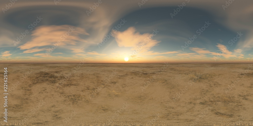 Panorama of landscape. Environment map. HDRI . equidistant projection ...