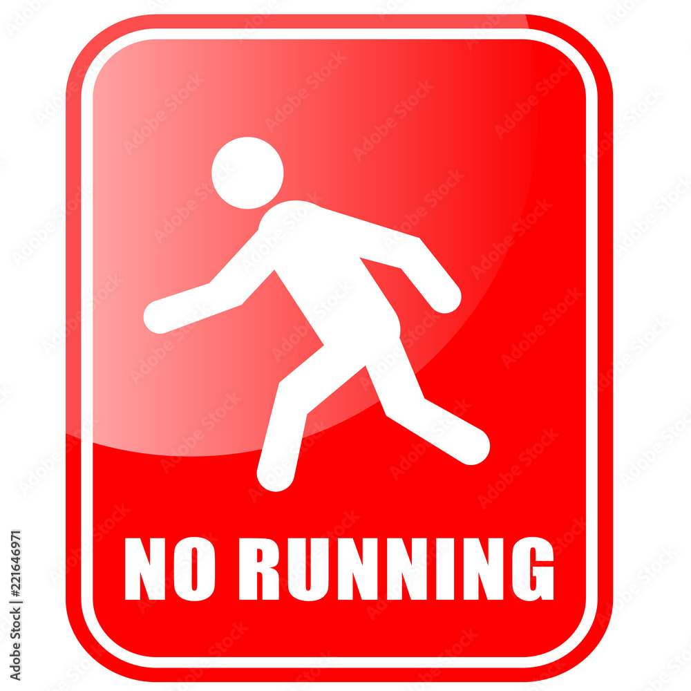 No Running Sign Vector