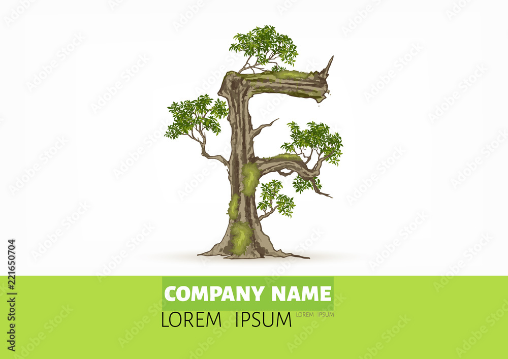 Tree font.Twisted tree in the shape of letter.Letter A B C vector ...