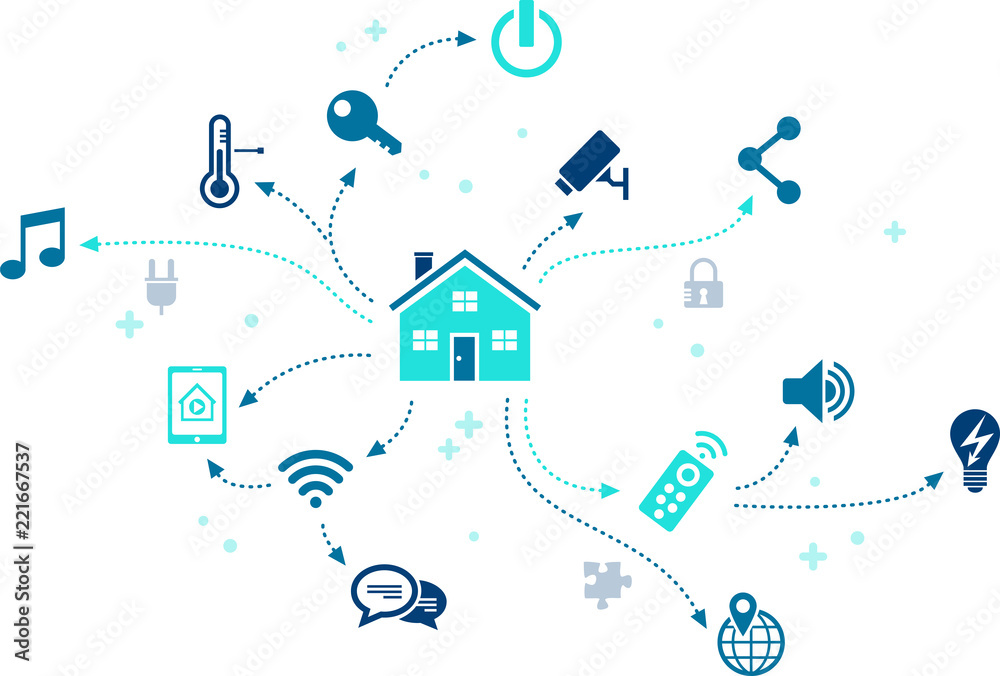 smart home / domotics design – vector illustration vector de Stock | Adobe Stock