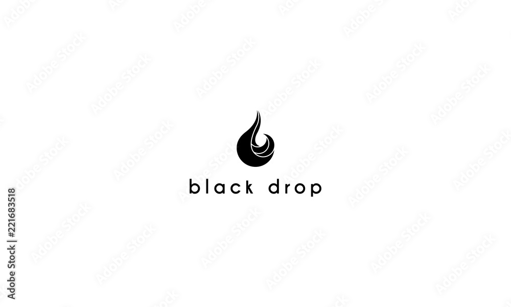 Black drop vector logo image Stock Vector | Adobe Stock
