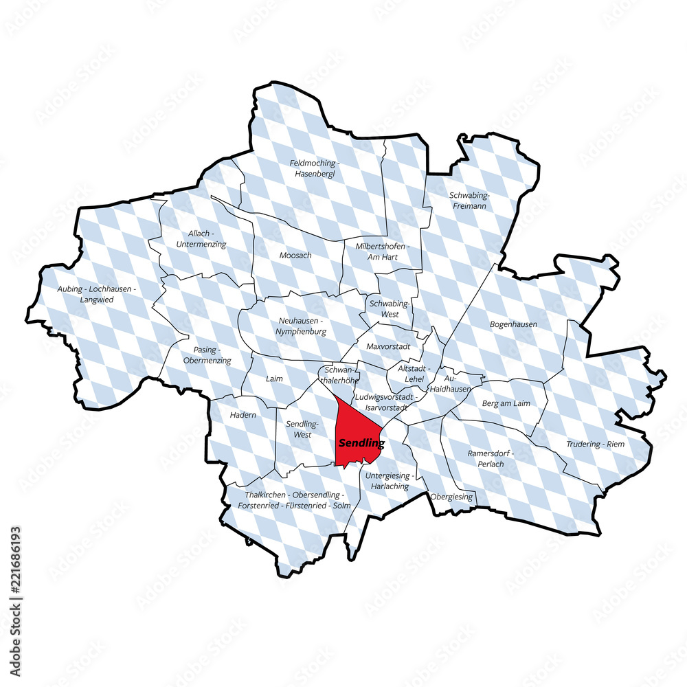 München Bezirke - Sendling Stock Illustration | Adobe Stock
