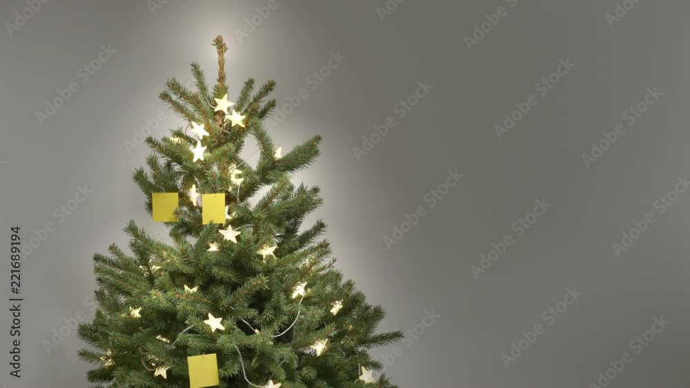 Stop motion of 25 blank yellow post-it notes with copy space and fairy ...