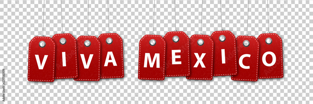 Vector realistic isolated price tags for Viva Mexico for decoration and ...