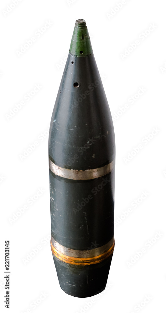 housing 122mm howitzer projectile M-30 Isolate Stock Photo | Adobe Stock