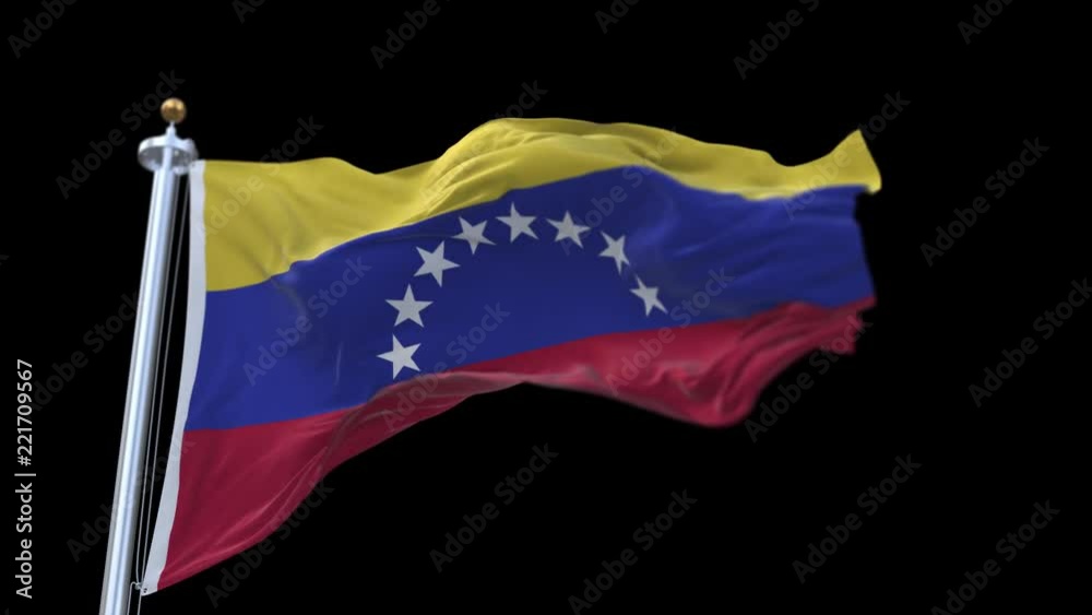 4k seamless Venezuela flag waving in wind.A fully digital rendering,The ...