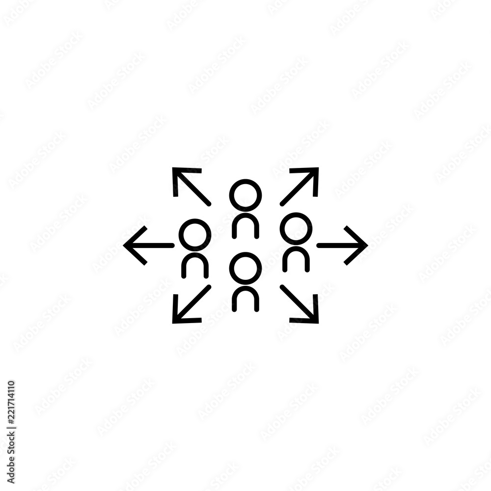 break up icon. Element of arrow and object icon for mobile concept and ...