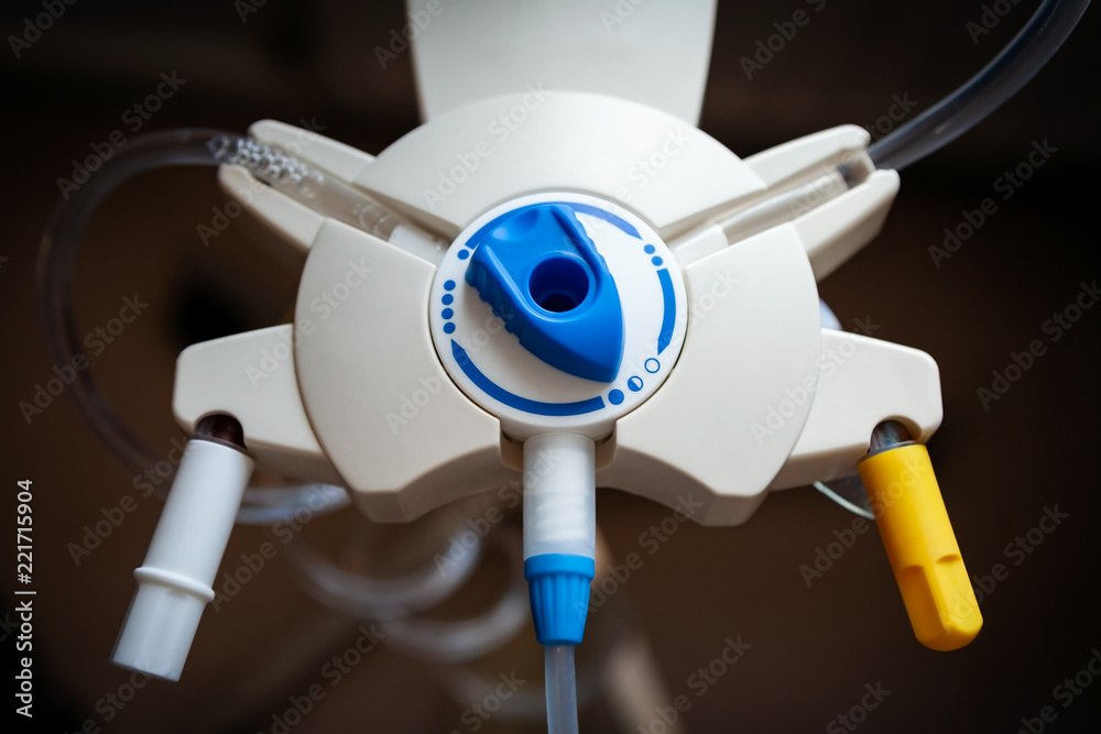 Drip stand organiser for Peritoneal dialysis, with dial switched to the ...