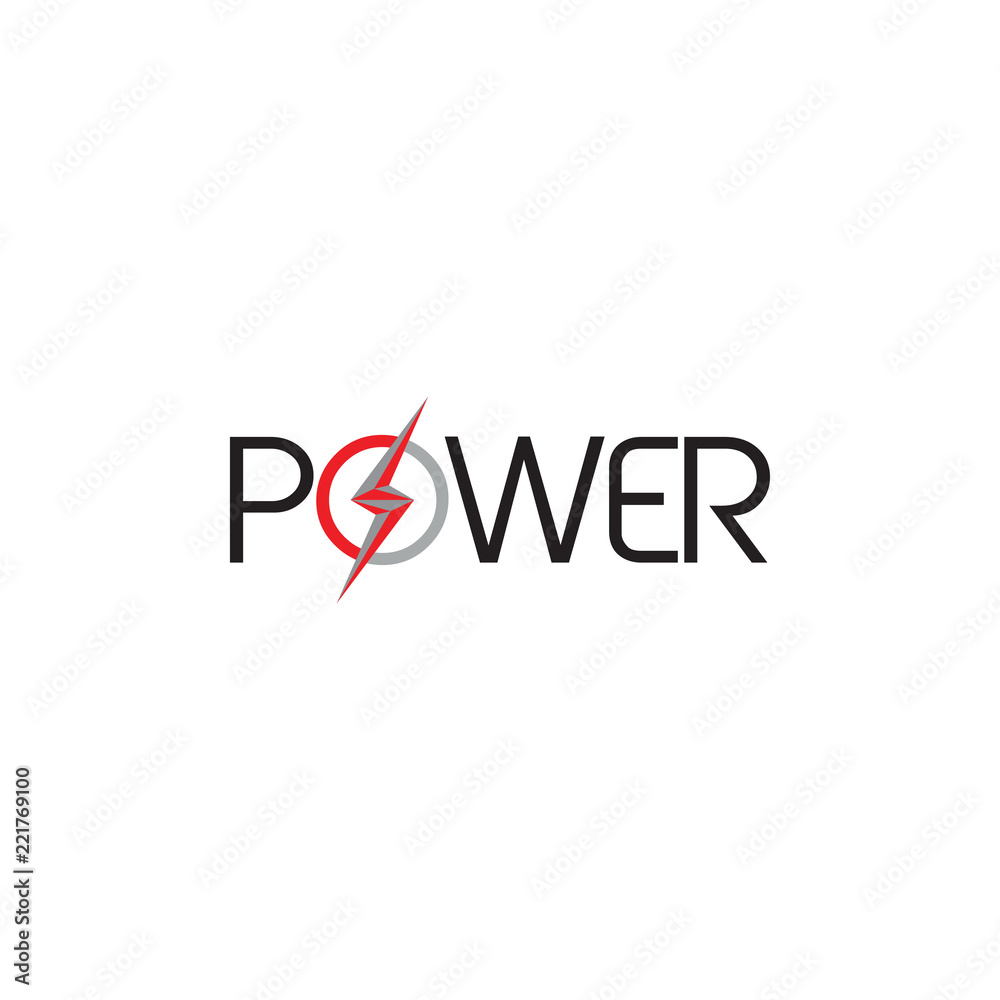 POWER logo design Stock Vector | Adobe Stock