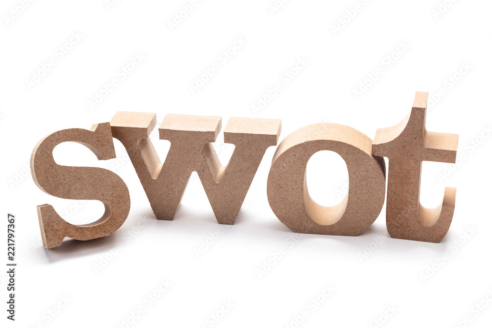 SWOT Wood Letters Stock Photo | Adobe Stock