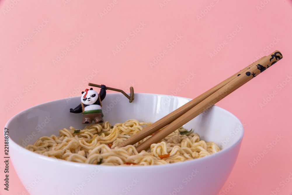 Kung fu Panda toy from animated comedy martial arts and chopsticks, in ...