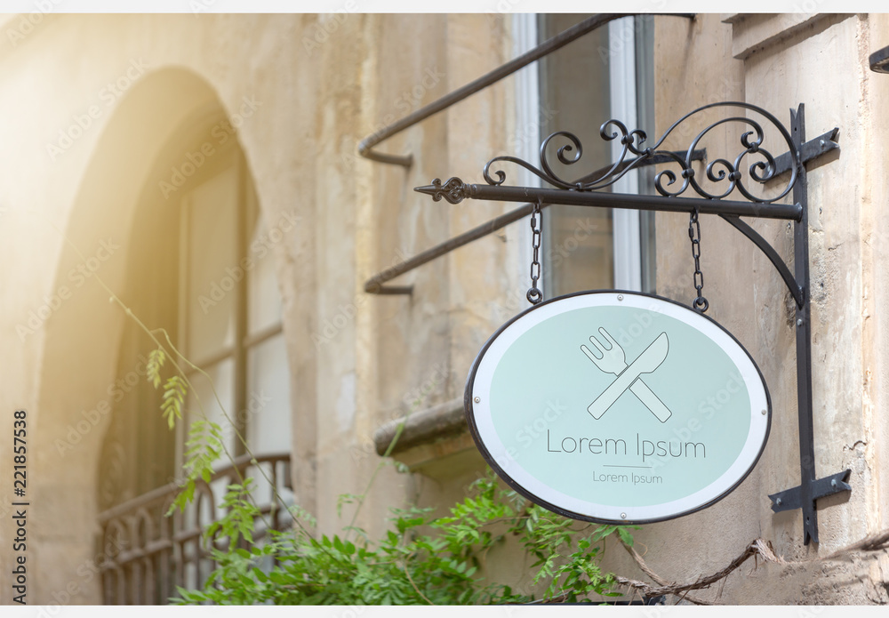 Outdoor Signage Mockup Stock Template | Adobe Stock