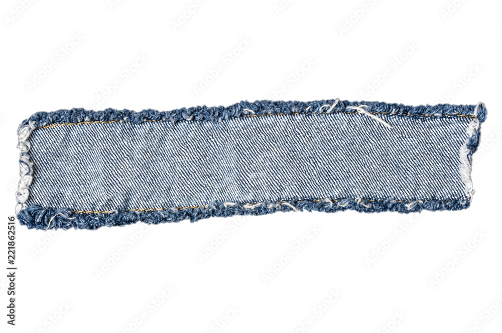 Denim patch, the patch label on a white background Stock Photo | Adobe ...