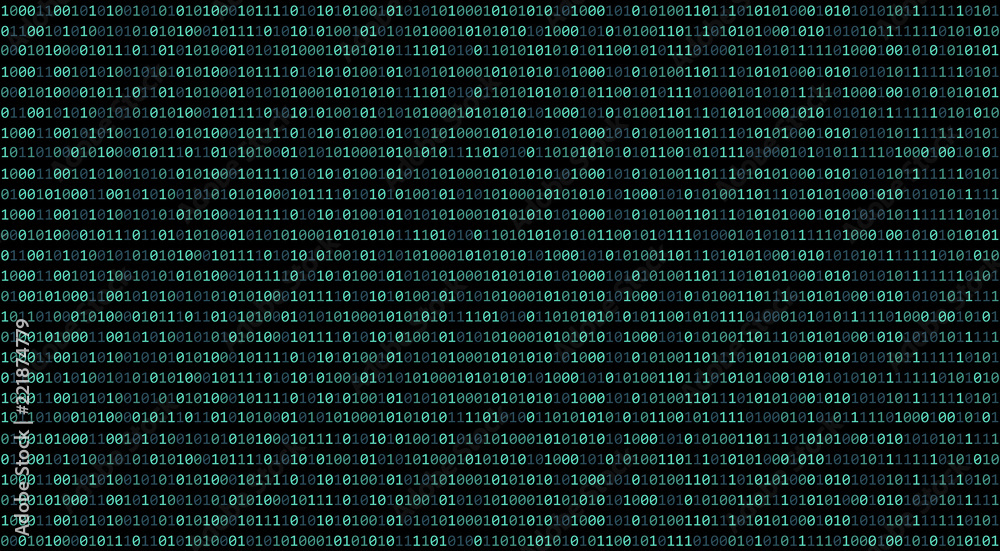 01 or binary code number on the computer in digital data technology ...