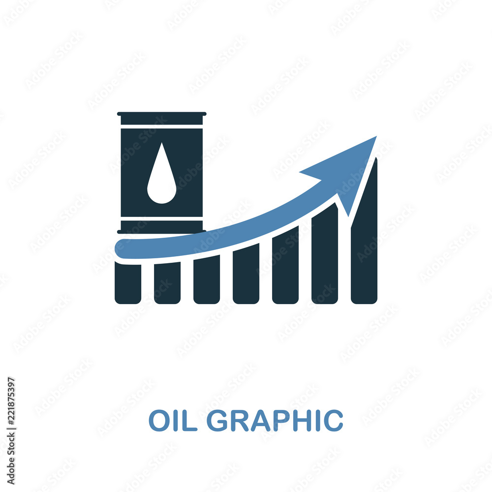 Oil increase Graphic icon. Monochrome style design from diagram icon ...