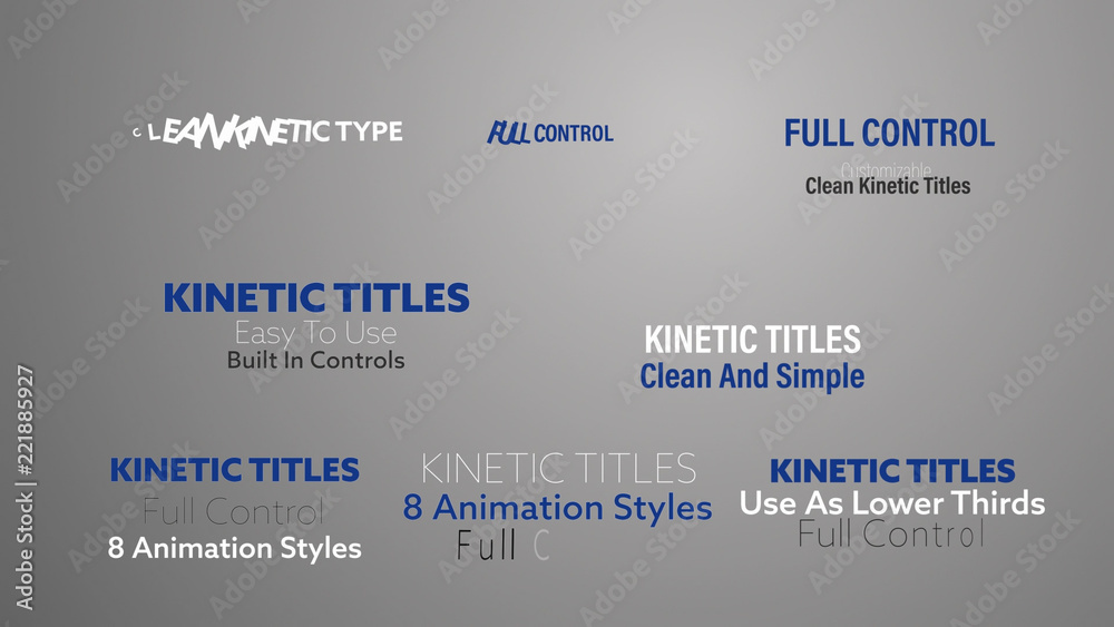 Clean Kinetic Titles Stock Template | Adobe Stock