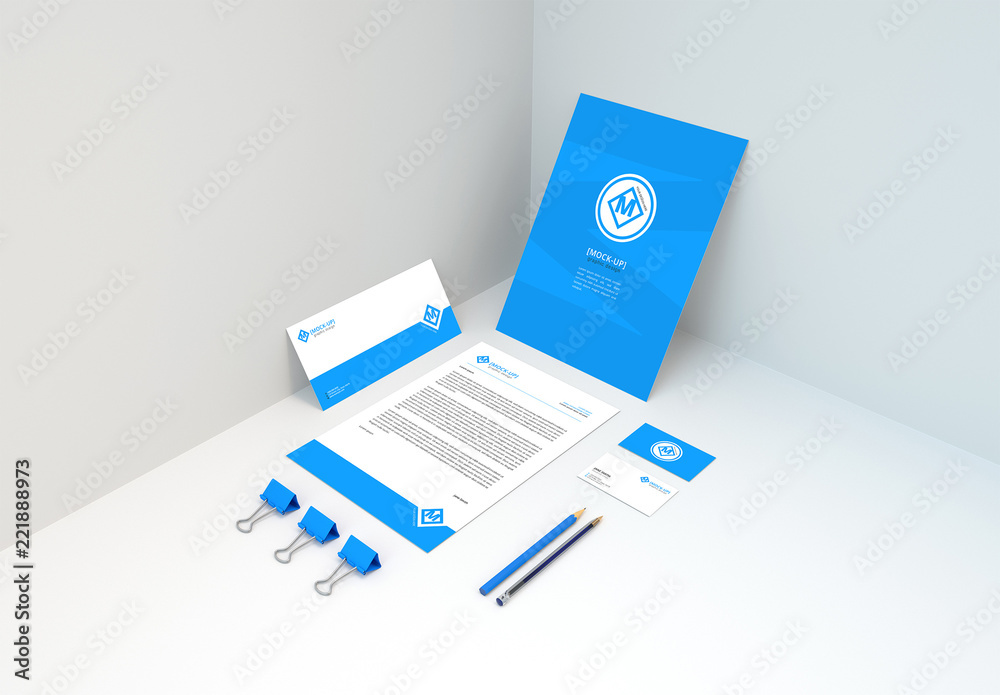 Stationery and Desk Accessories Mockup Stock Template | Adobe Stock