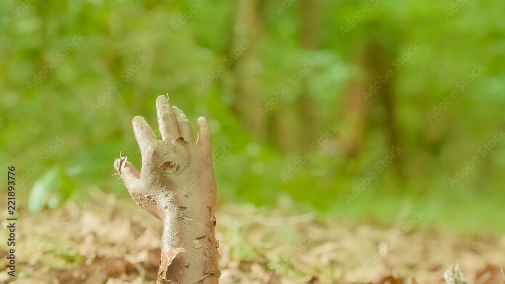 Concept quicksand - Man hand sticking out from quicksand Stock Photo ...