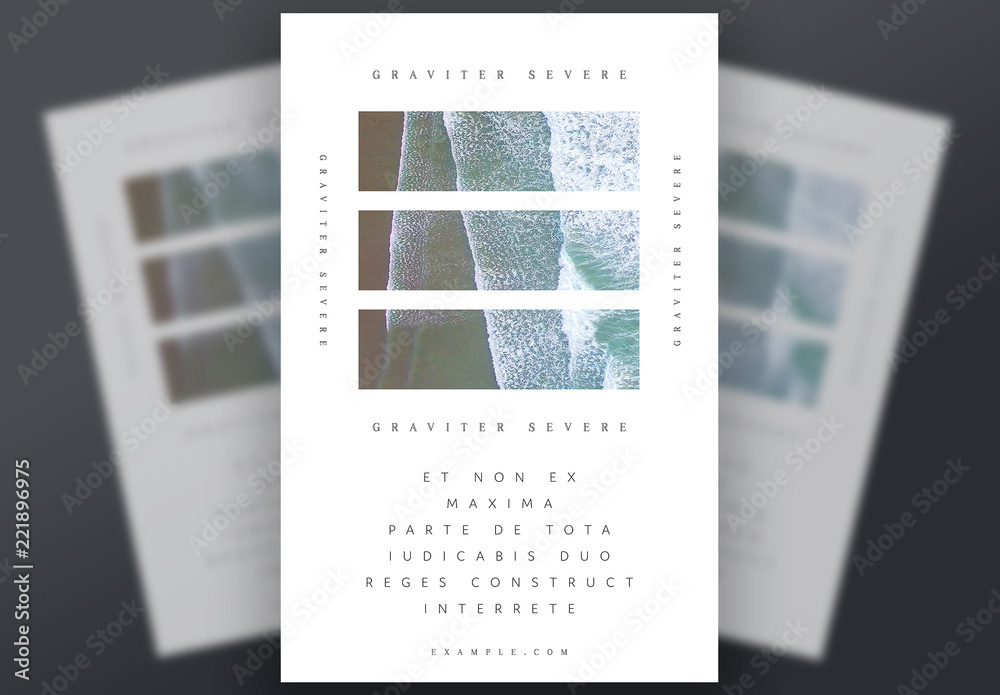 Poster Layout with Beach Imagery Stock Template | Adobe Stock