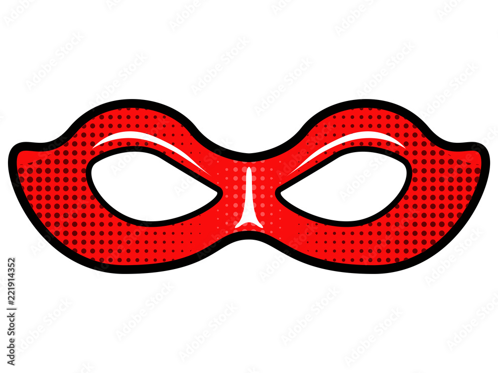 Isolated mask icon. Comic pop art. Vector illustration design Stock ...