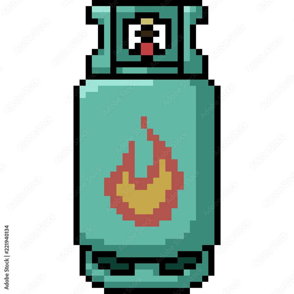 vector pixel art gas tank Stock Vector | Adobe Stock