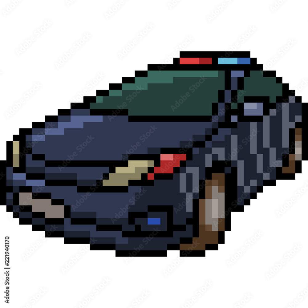vector pixel art police car Stock Vector | Adobe Stock