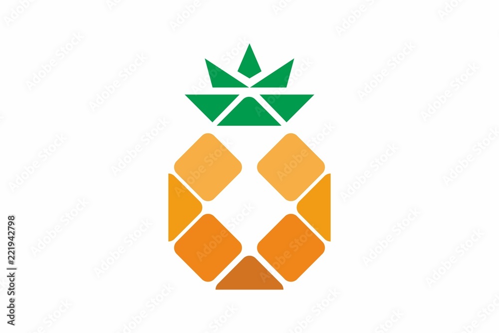 pineapple logo Stock Photo | Adobe Stock