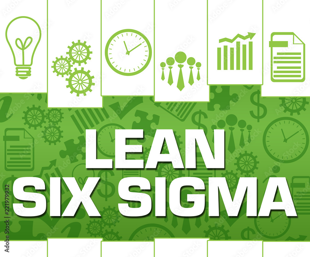 Lean Six Sigma Green Stripes Lines Symbols Stock Illustration | Adobe Stock