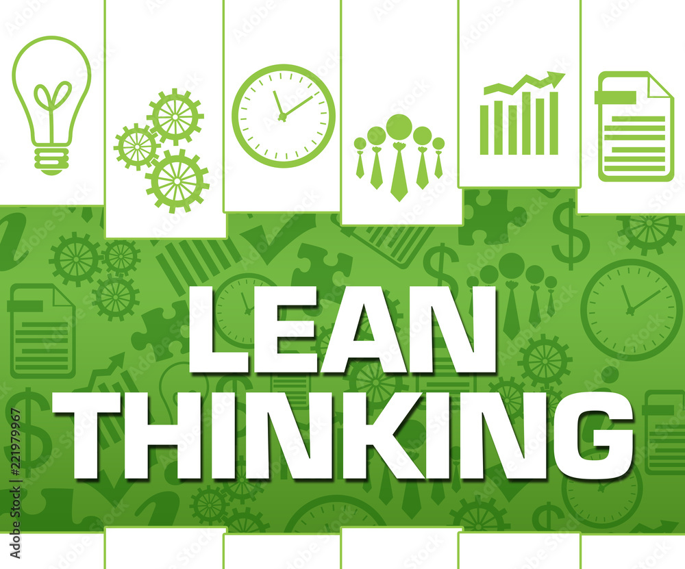 Lean Thinking Green Stripes Lines Symbols Stock Illustration | Adobe Stock
