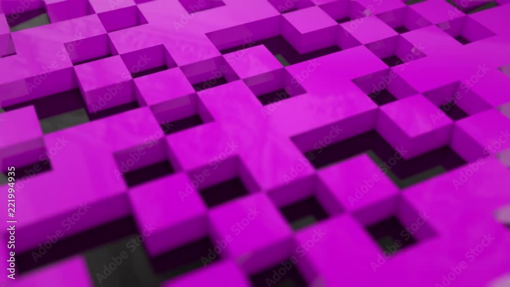 Pixel blocks background game screen 3d plastic digital display voxel ...