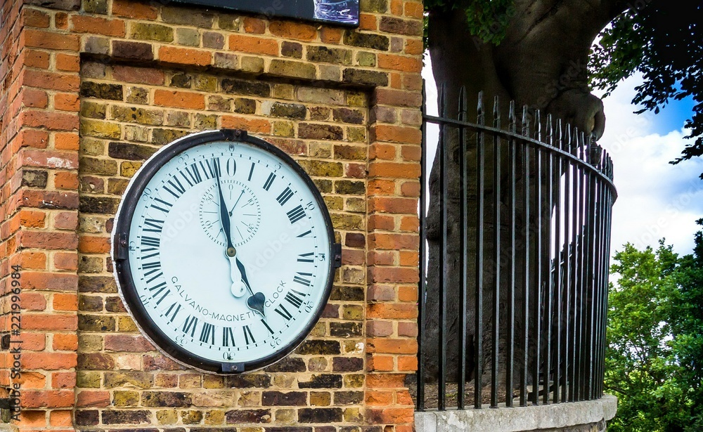 Shepherd gate clock at Royal Greenwich Observatory. Stock Photo | Adobe ...