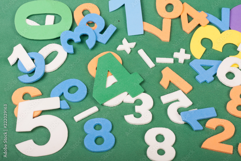 números matemática escola Stock Photo | Adobe Stock
