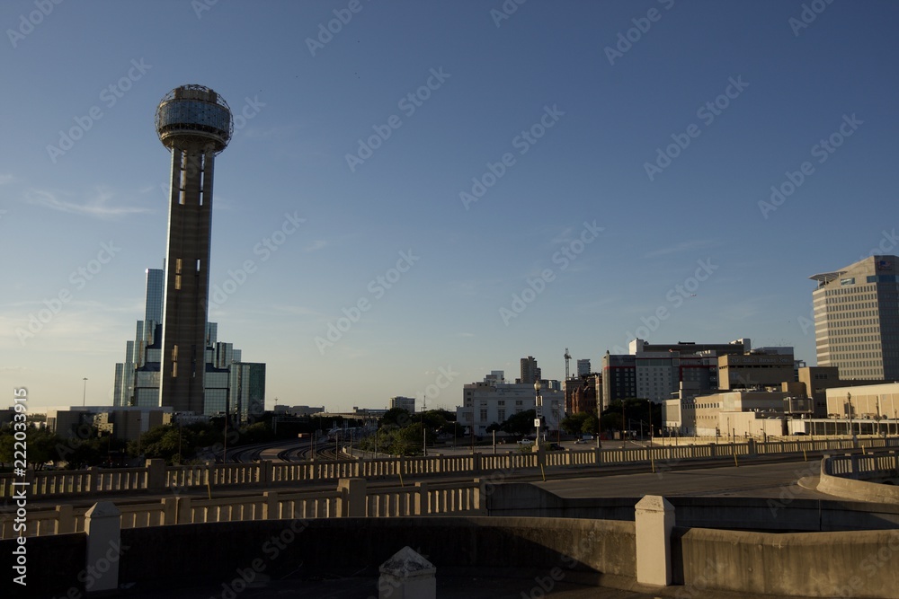 Downtown Dallas Reunion Tower Stock Photo | Adobe Stock