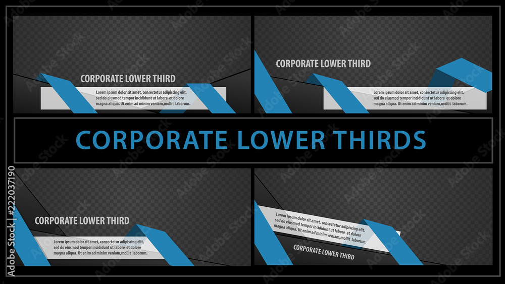 Corporate Line Lower Thirds Stock Template | Adobe Stock
