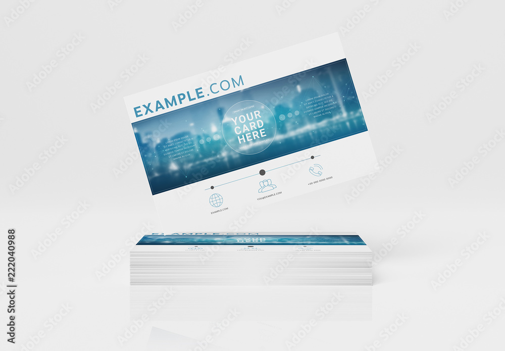 Stack of Business Cards Mockup Stock Template | Adobe Stock